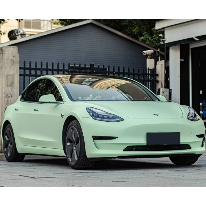 light mint green car