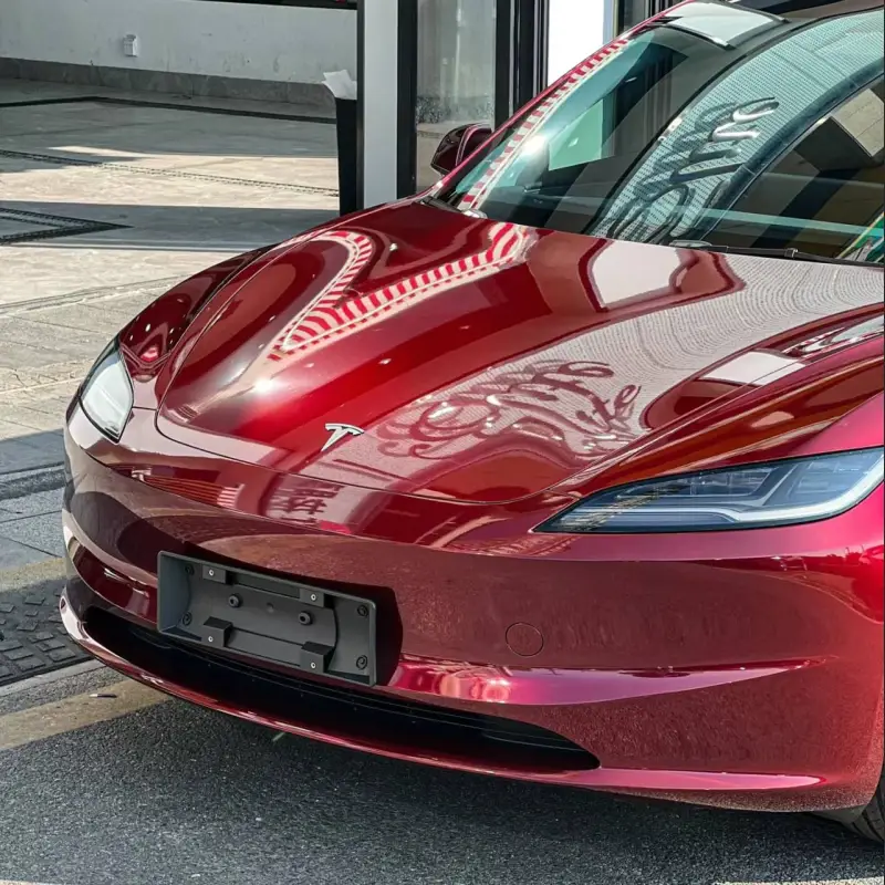 Metallic Dragon Blood Red Car Vinyl Wrap, Best TPU Pro Ravoony Liquid ...