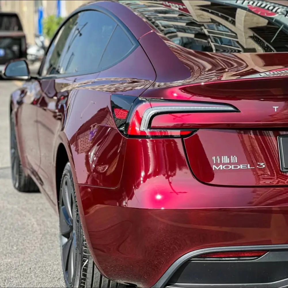 Metallic Dragon Blood Red Car Vinyl Wrap, Best TPU Pro Ravoony Liquid ...