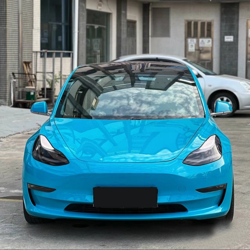 Miami Blue Vinyl Wrap, Best Ravoony TPU Pro Glossy Miami Blue Vinyl ...