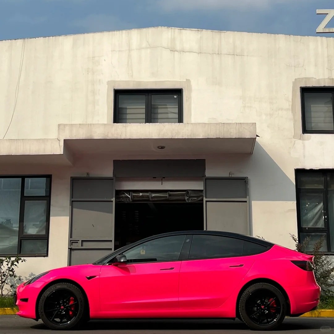 Fluorescent Pink Car Vinyl Wrap,Best Ravoony Basic Glossy Fluorescent ...