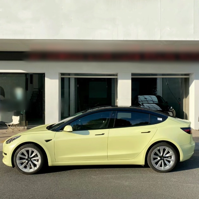 Yellow Car Vinyl Wrap,Best Ravoony Basic Glossy Chanel Yellow Car Vinyl ...