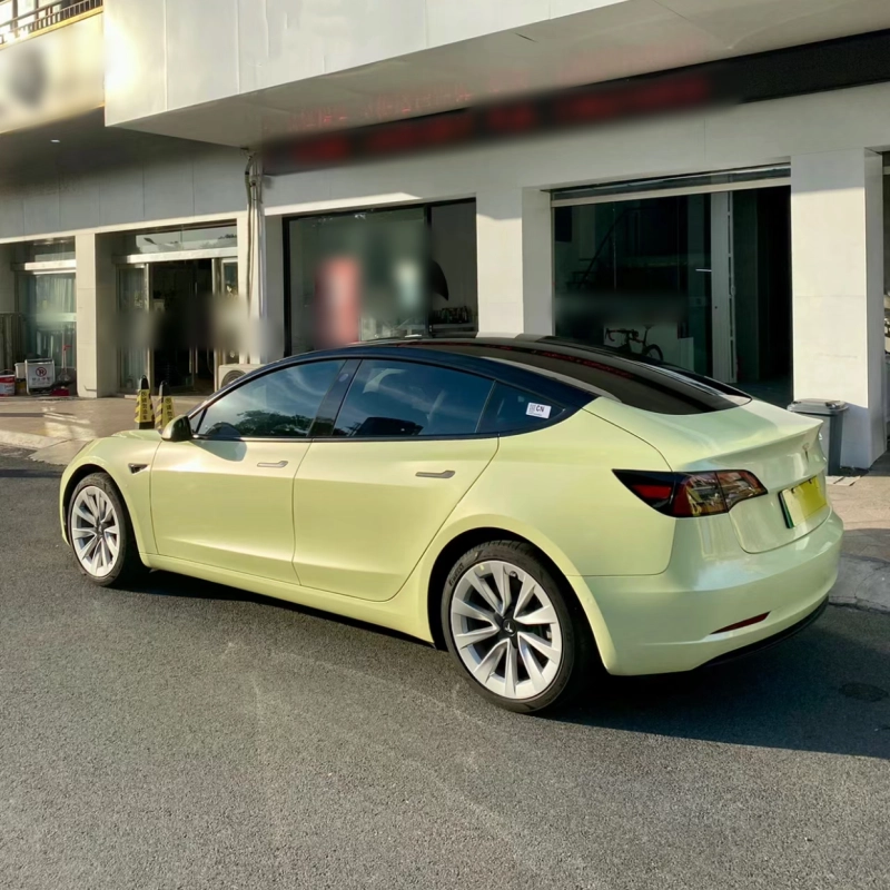 Yellow Car Vinyl Wrap,Best Ravoony Basic Glossy Chanel Yellow Car Vinyl ...