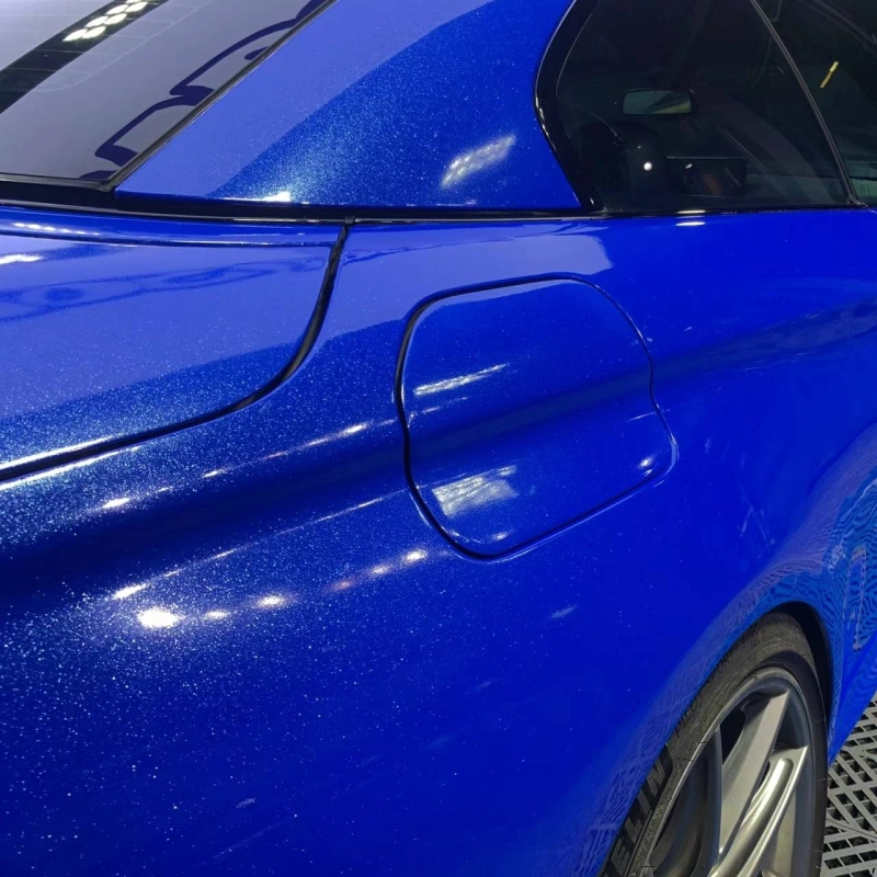 Blue Car Vinyl Wrap, Ravoony Plus Sparkle Blue Car Vinyl Wrap - Ravoony.com