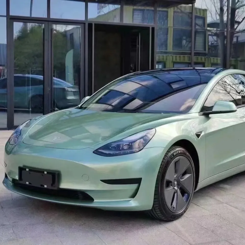 Green Vinyl Car Wrap,Best Ravoony Basic Ferrari Gloss Verde Francesca ...