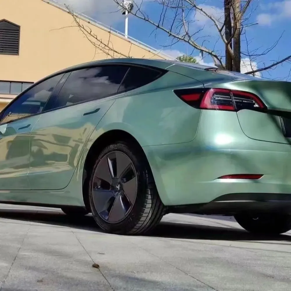 Green Vinyl Car Wrap,Best Ravoony Basic Ferrari Gloss Verde Francesca ...