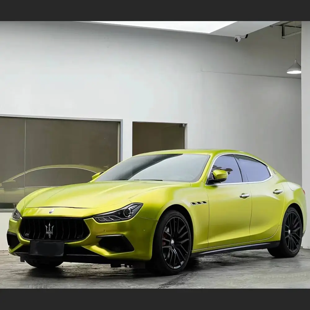 Best Ravoony Plus Pure Metallic Lemon Green Car Wrap - ravoony.com