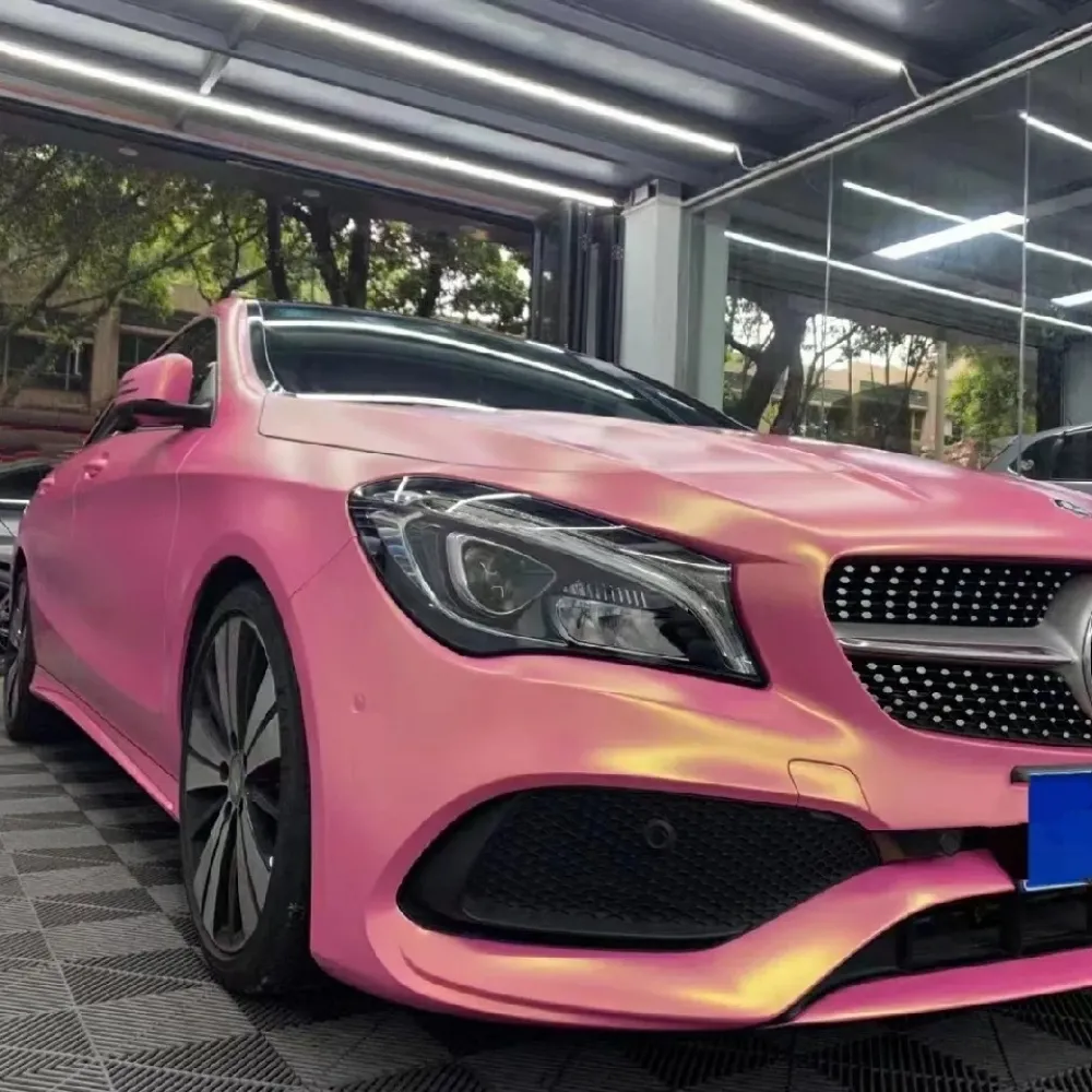 Pink Gold Car Wrap,Best Ravoony Basic Chameleon Car Wrap-Matte Diamond ...