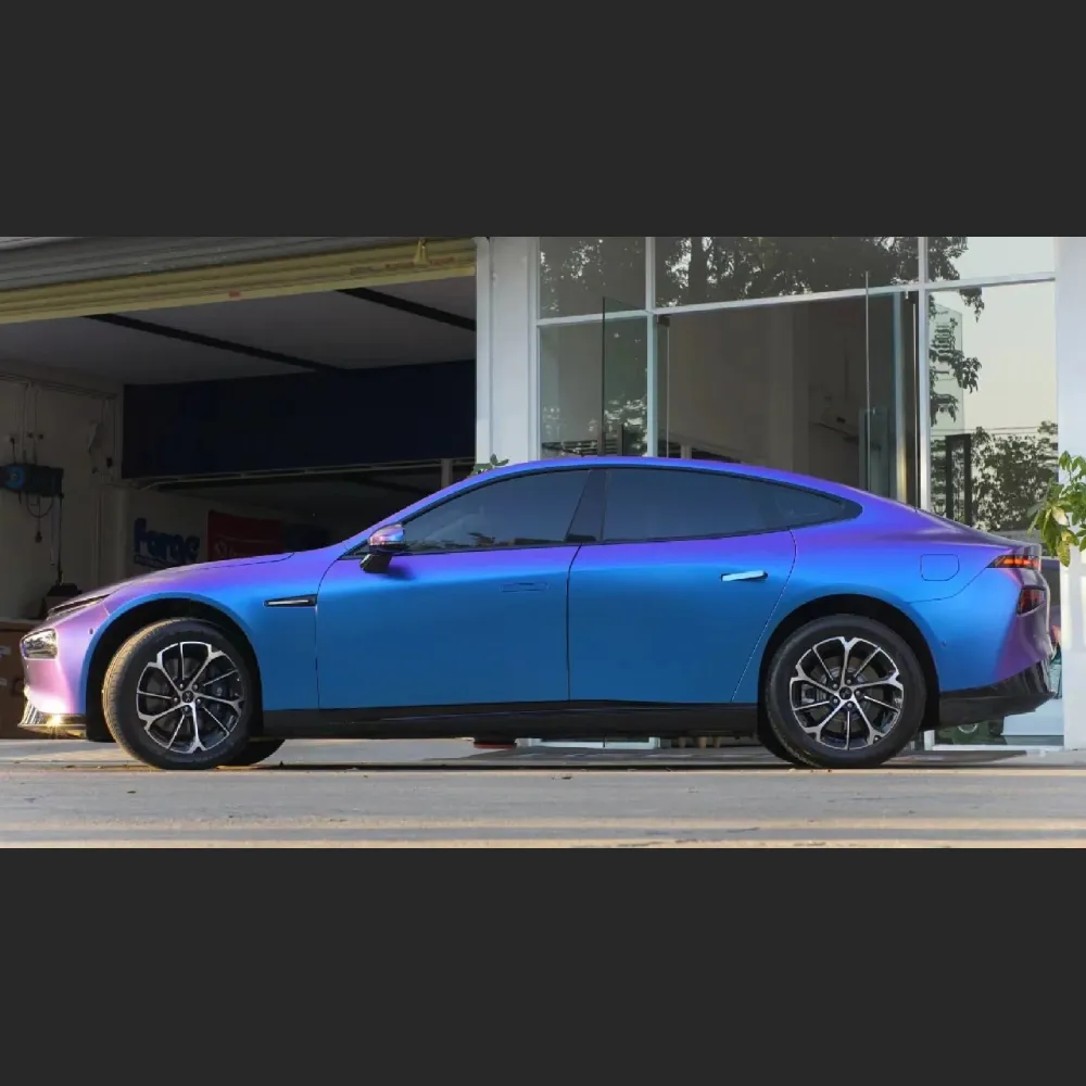 Blue Purple Car Wrap,Best Ravoony Basic Matte Auroral Blue Purple Car Wrap - ravoony.com