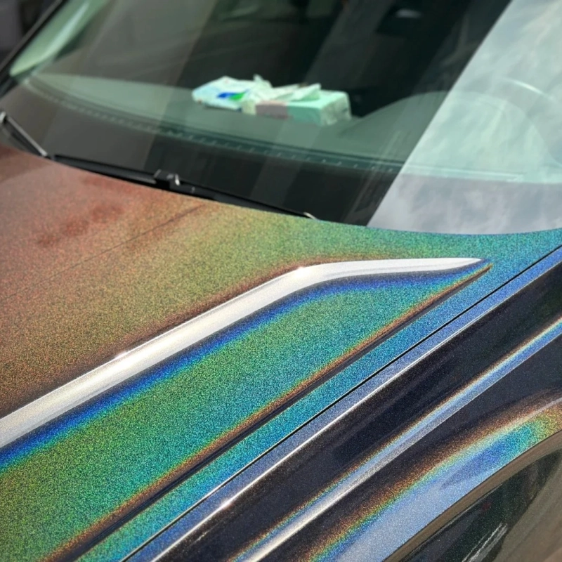Black Car Vinyl Wrap,Best Ravoony Basic Glossy Laser Black Car Vinyl ...