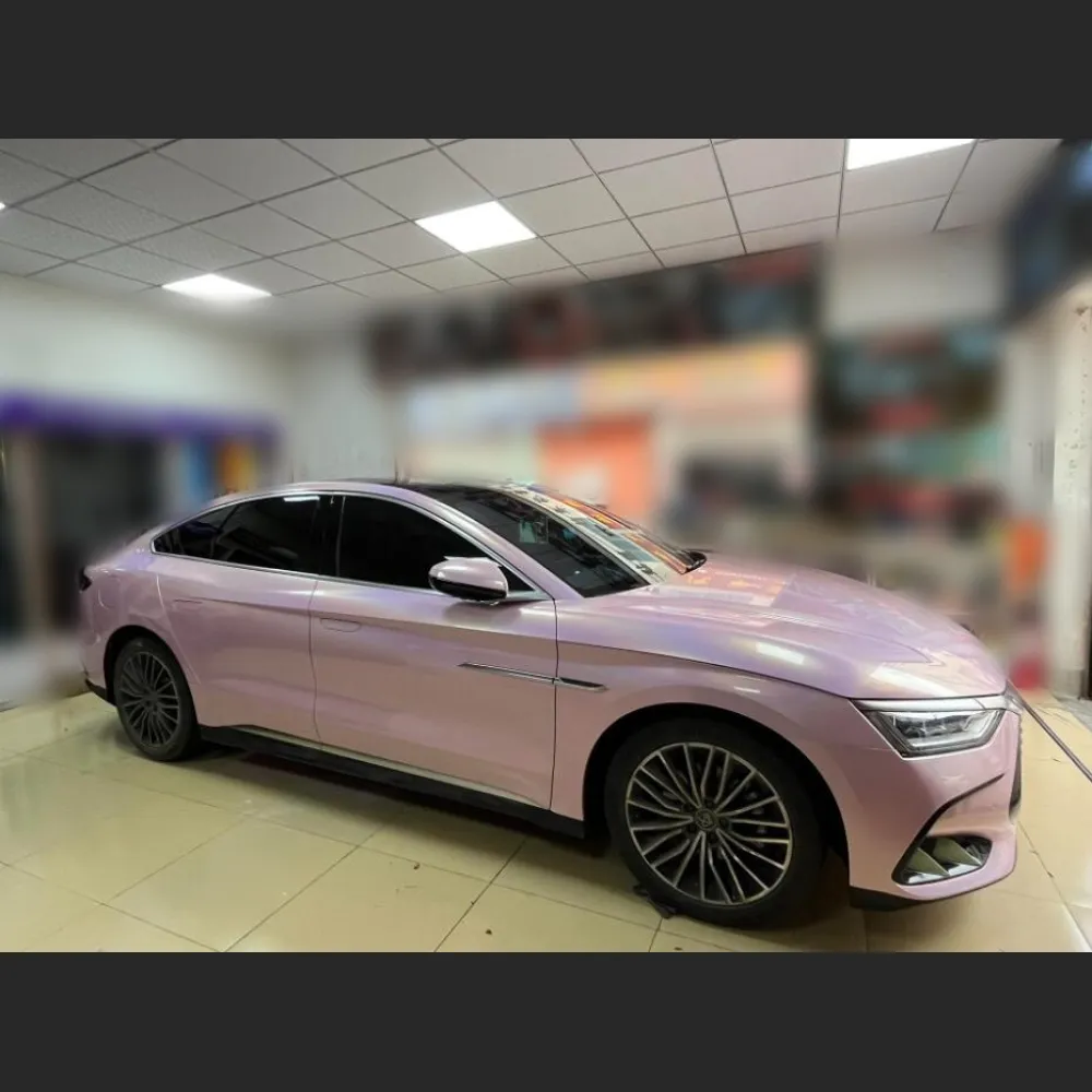 Pink Car Wrap,Best Ravoony Basic Gloss Laser Light Pink Car Wrap ...