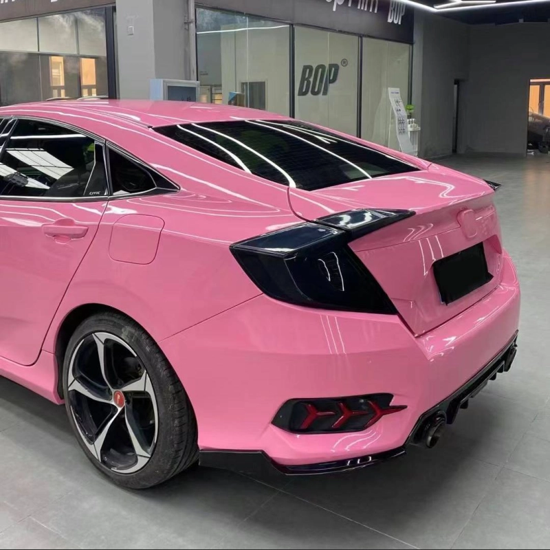 pink car wrap, Best Ravoony Glossy Crystal Light Pink Car Wrap ...
