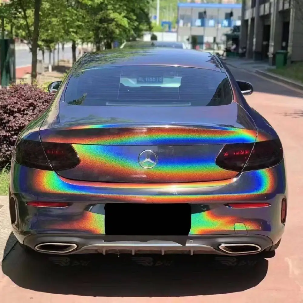 Laser Car Vinyl Wrap, Best Ravoony Plus Matte Laser Grey Car Vinyl Wrap ...