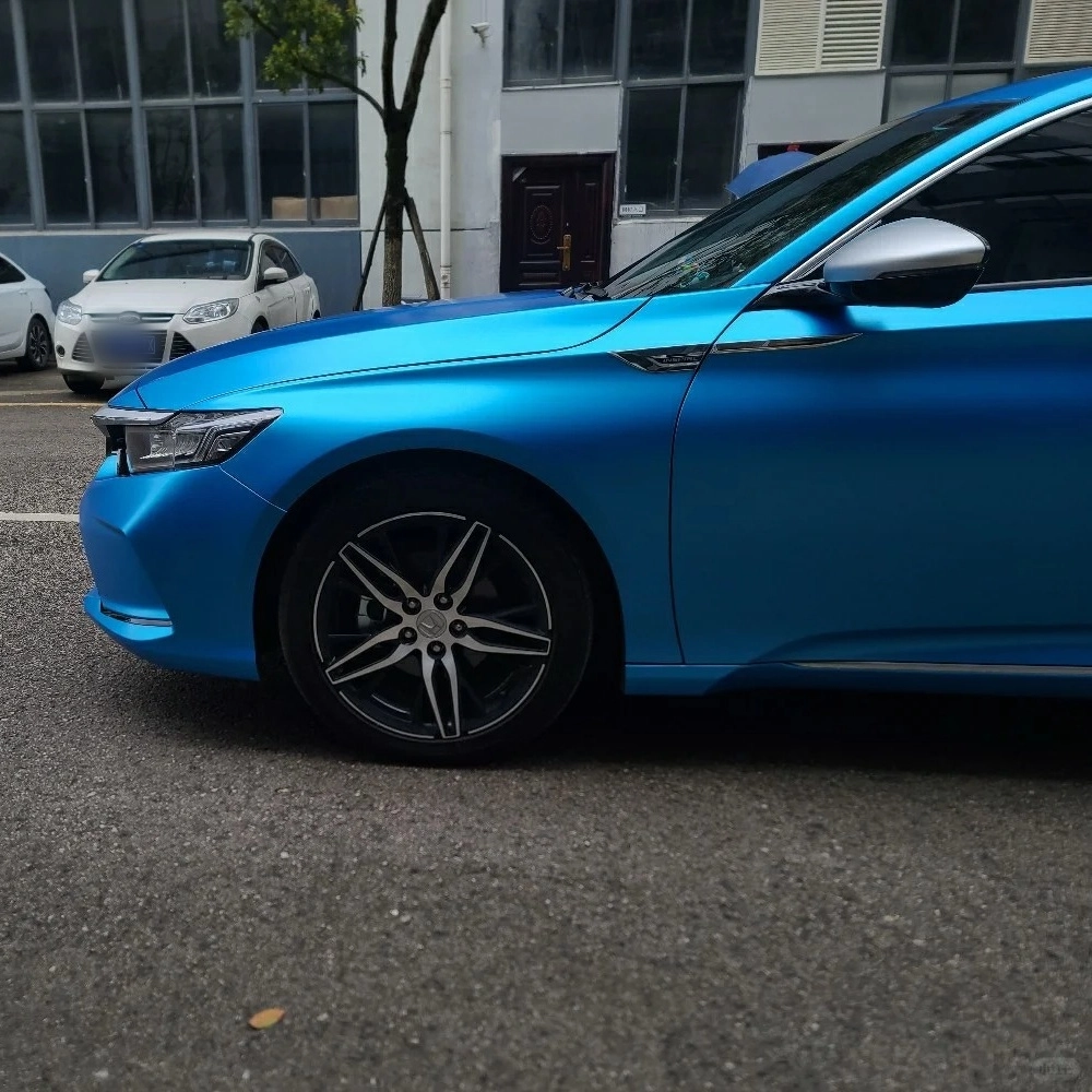 Blue Car Wrap,Best Ravoony Basic Pure Metal Ocean Blue Car Wrap ...