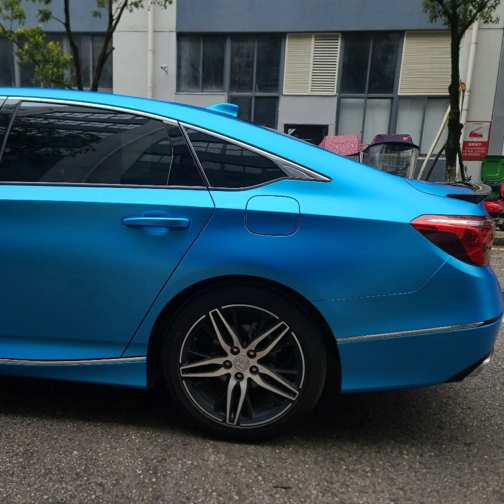 Blue Car Wrap,Best Ravoony Basic Pure Metal Ocean Blue Car Wrap ...