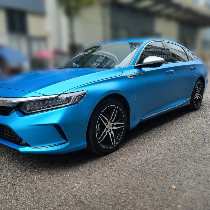 Blue Car Wrap,Best Ravoony Basic Pure Metal Ocean Blue Car Wrap ...