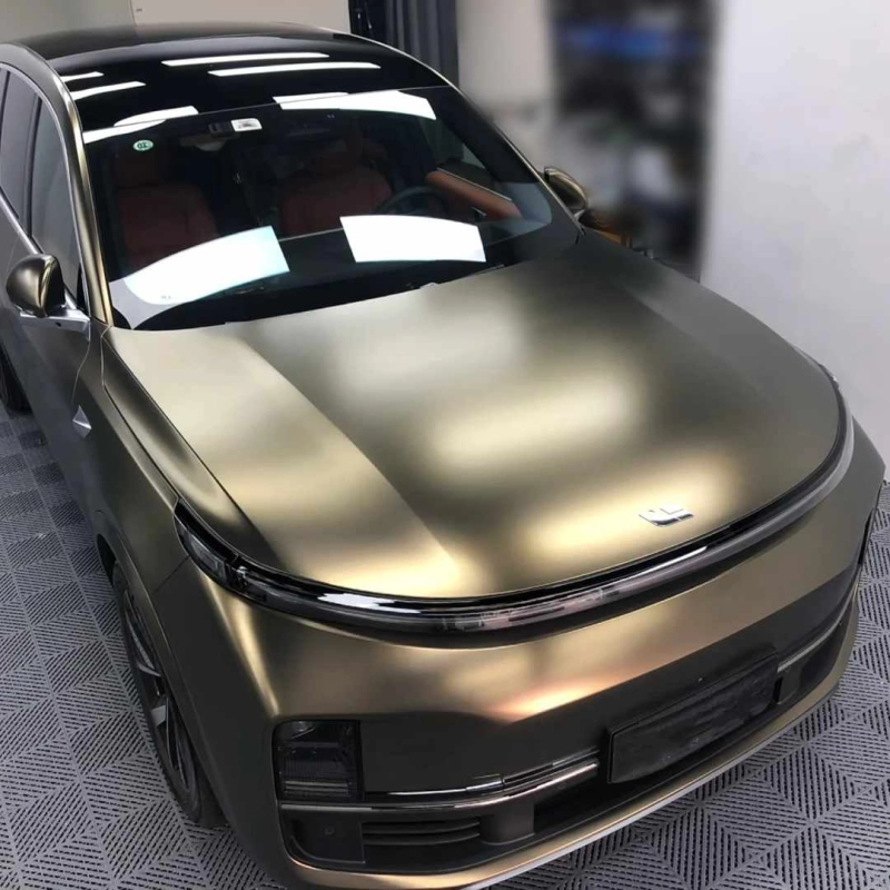 Brown Car Wrap,Best Ravoony Basic Pure Metal Gold Brown Car Wrap ...