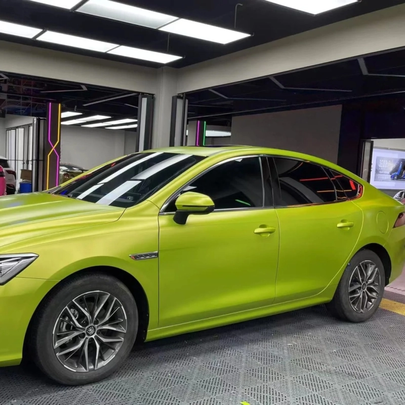 Green Car Wrap,Best Ravoony Basic Pure Metallic Lemon Green Car Wrap ...