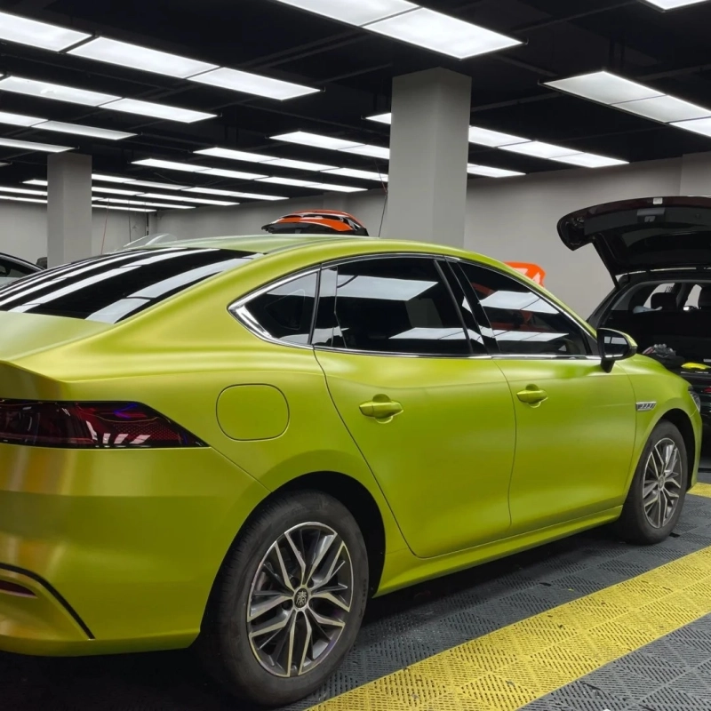 Green Car Wrap,Best Ravoony Basic Pure Metallic Lemon Green Car Wrap ...