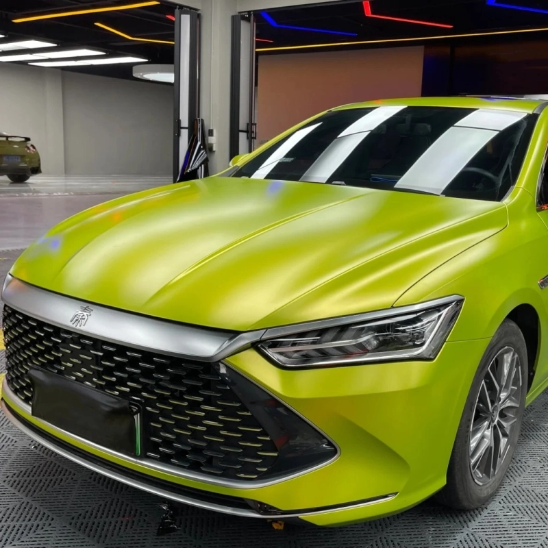 Green Car Wrap,Best Ravoony Basic Pure Metallic Lemon Green Car Wrap ...