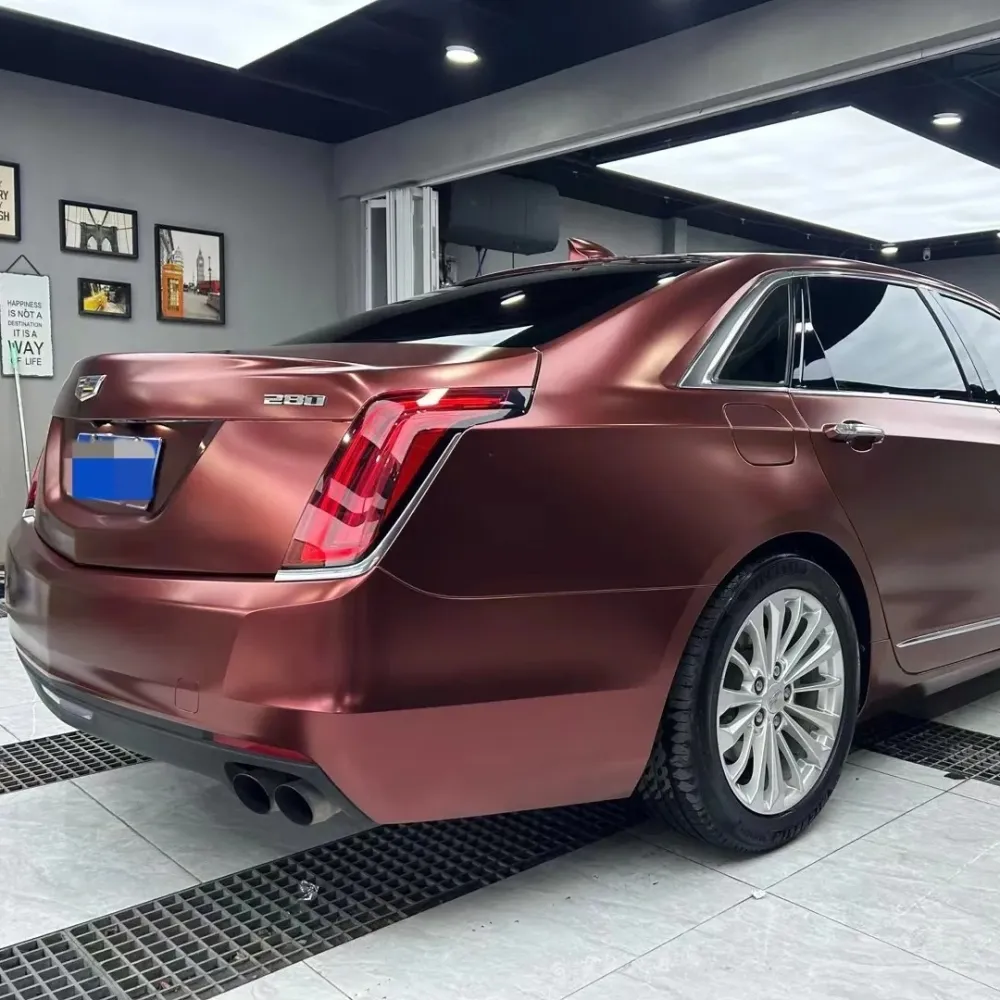 Burgundy Car Wrap,Best Ravoony Basic Pure Metallic Burgundy Car Wrap ...