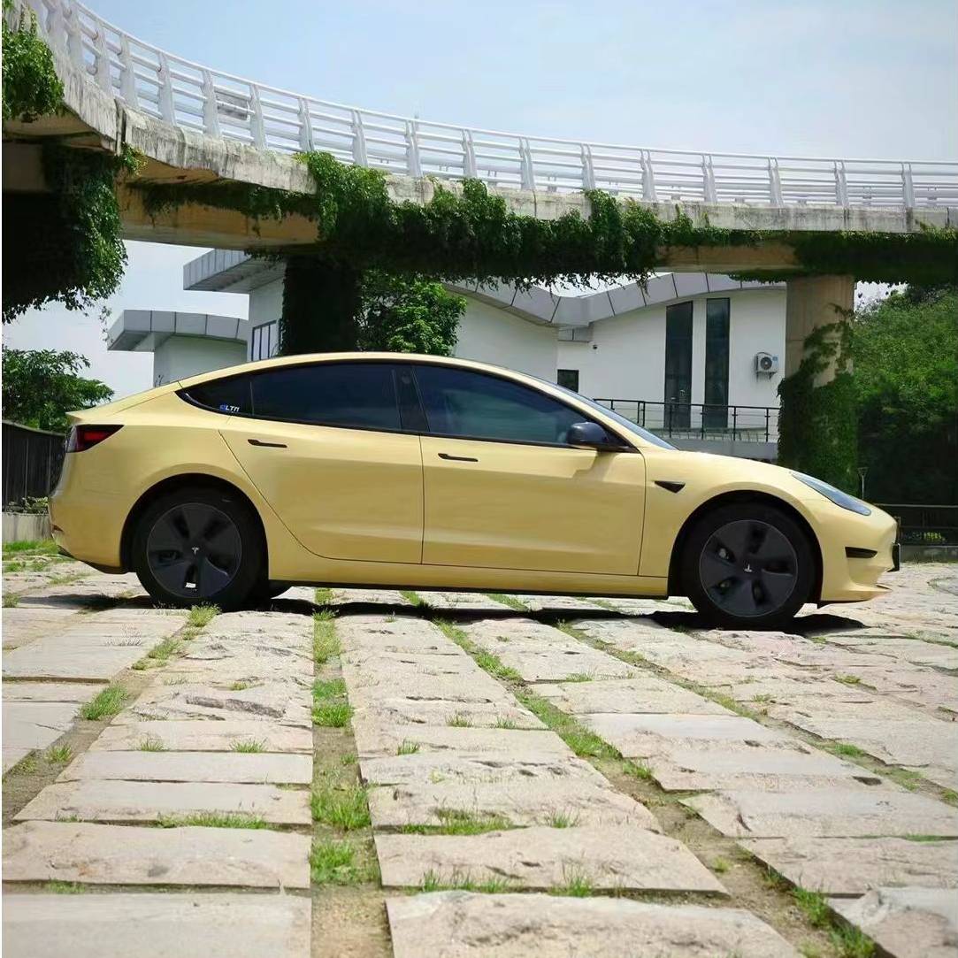 Yellow Car Wrap， Best Ravoony Plus Glossy Sunbath Yellow Car Wrap ...