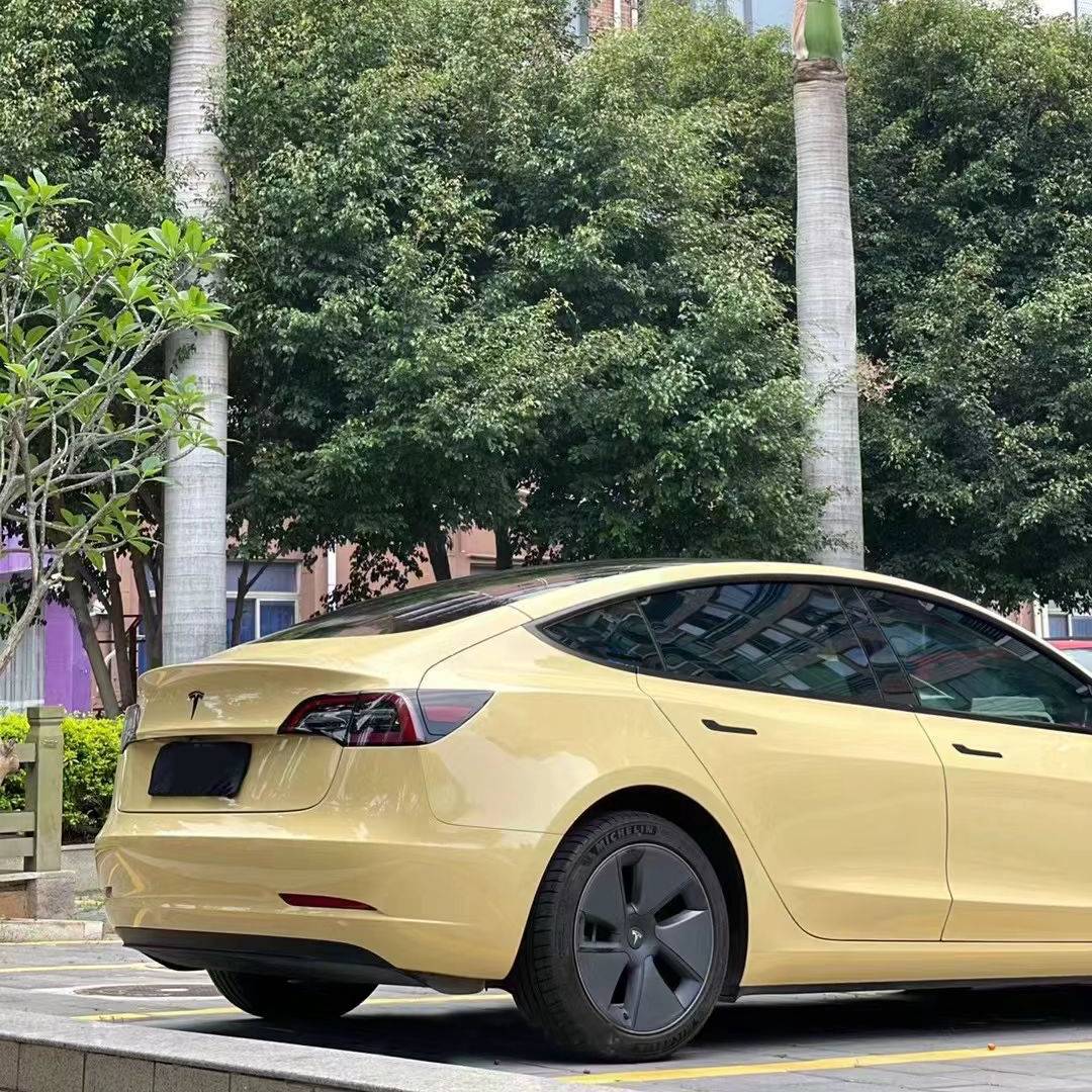 Yellow Car Wrap， Best Ravoony Plus Glossy Sunbath Yellow Car Wrap ...
