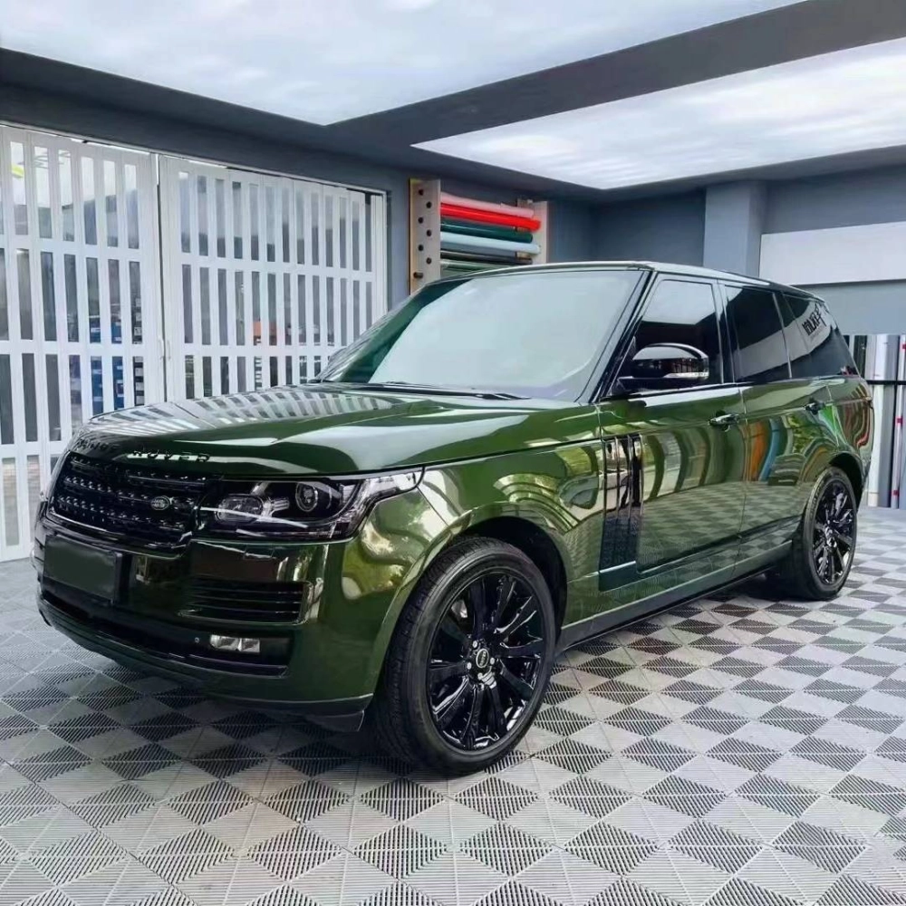 Green Car Vinyl Wrap, Best Ravoony Plus Glossy Anderberg Green Car ...