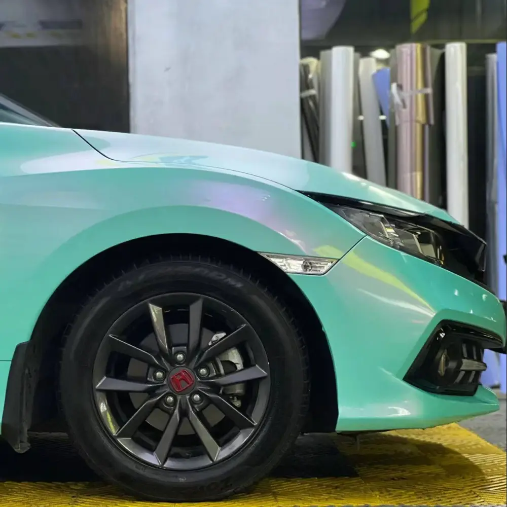 Tiffany Car Vinyl Wrap, Best Ravoony Pro TPU Glossy Metallic Racing ...