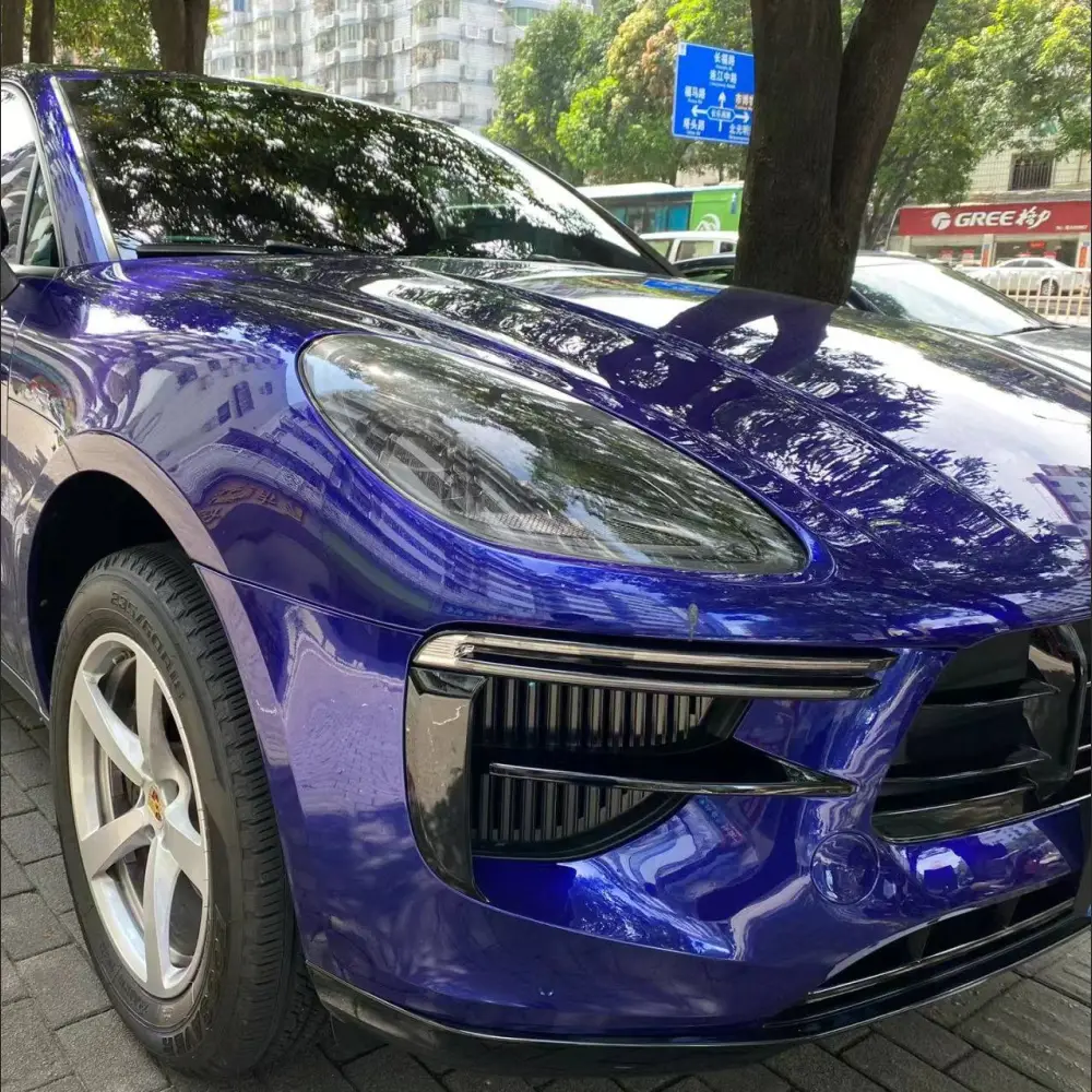 Blue Car Wrap, Best Ravoony Pro TPU Glossy Metallic Royal Blue Car Wrap ...