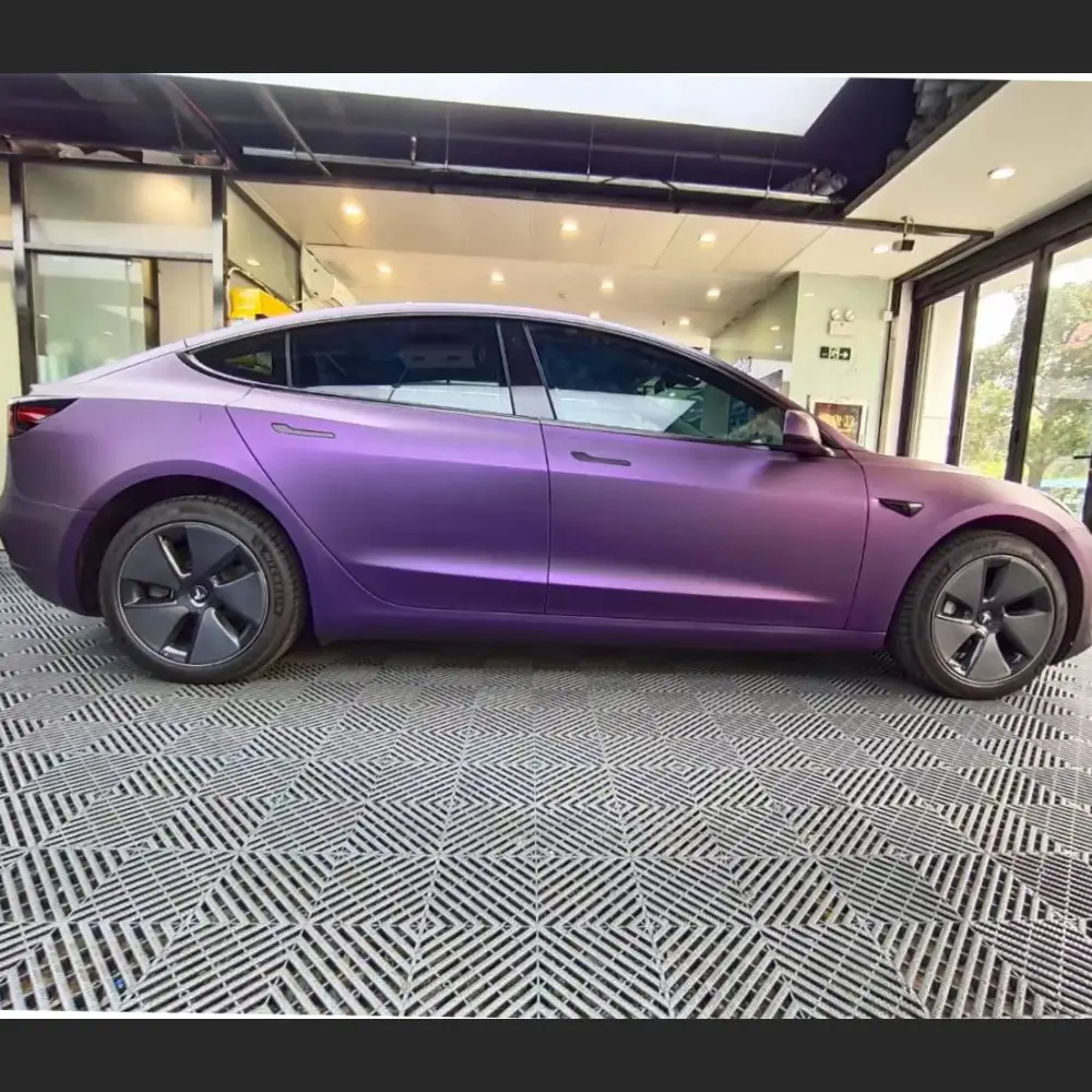 Purple Car Vinyl Wrap, Best Ravoony Plus Ultra Matte Metallic Purple ...