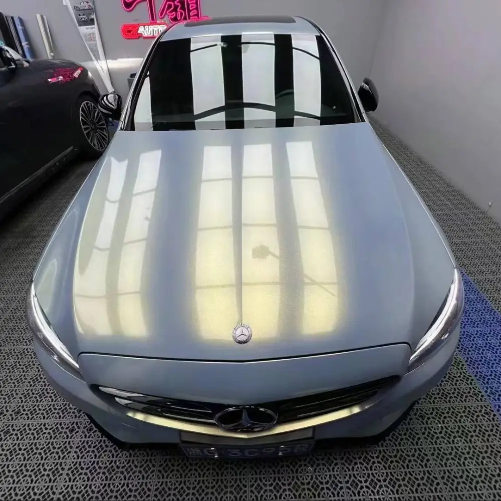 Diamond Grey Gold Car Wrap,Best Ravoony Plus Glossy Diamond Grey Gold ...