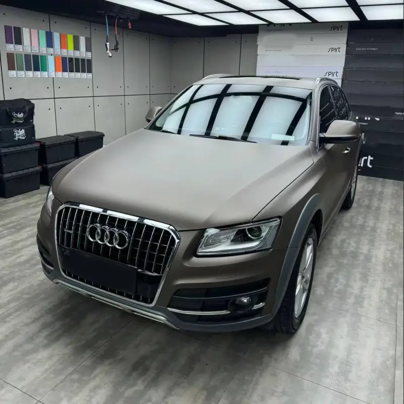 Grey Car Wrap,Best Ravoony Plus Ultra-Matte Brown Grey Car Wrap ...