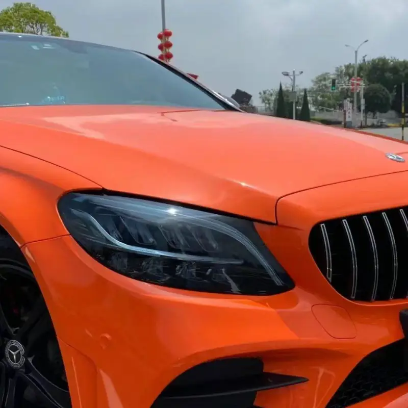 Best Ravoony Gloss Orange Car Wrap - ravoony.com