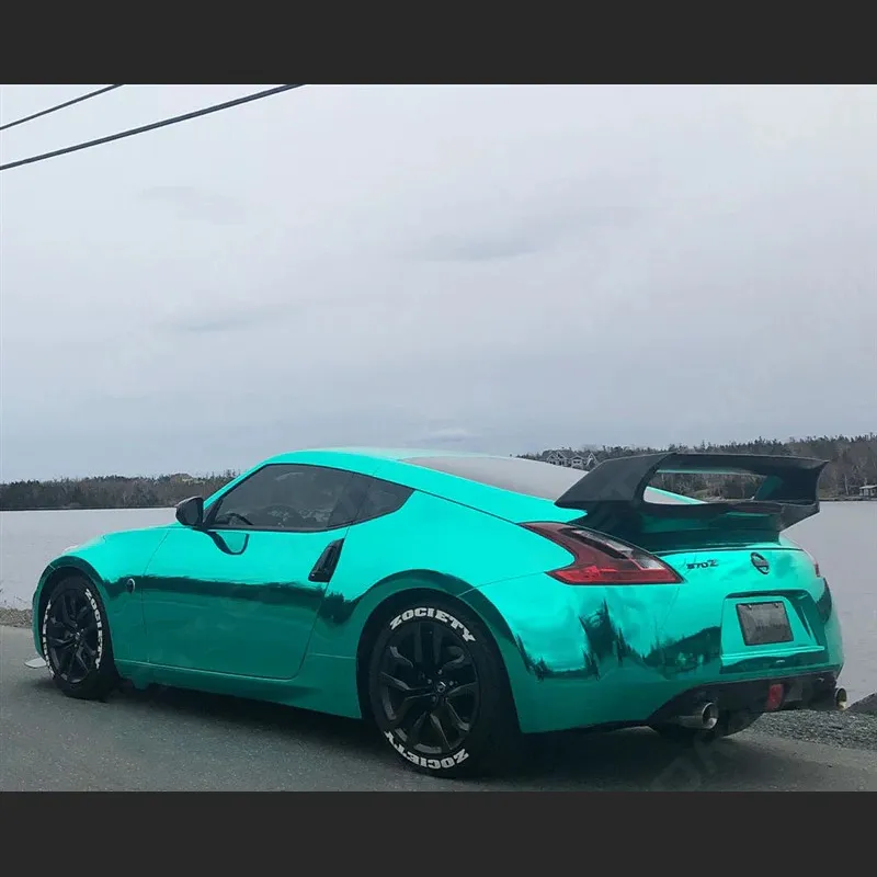 Best Ravoony Glossy Chrome Teal Car Vinyl Wrap - ravoony.com