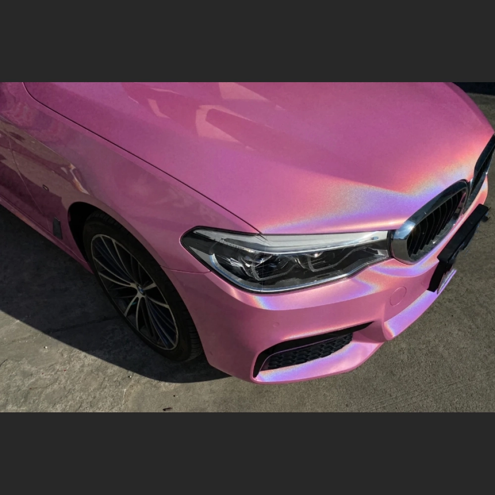 Pink Car Wrap,Best Ravoony Basic Glossy Laser Pink Car Vinyl Wrap ...