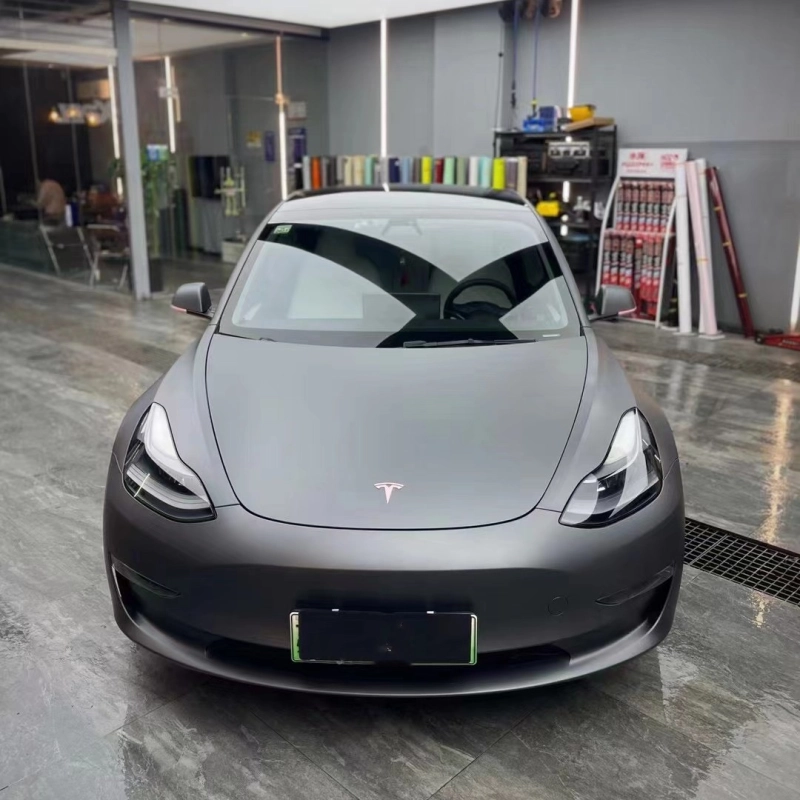 Grey Car Vinyl Wrap, Best Ravoony Plus Matte Pearl Metal Grey Car Vinyl ...