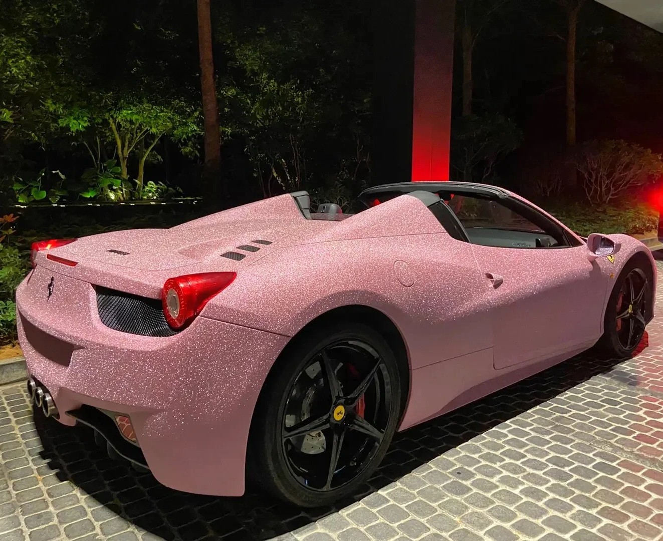 Pink Car Vinyl Wrap, Best Ravoony Plus Super Glitter Pink Car Vinyl ...