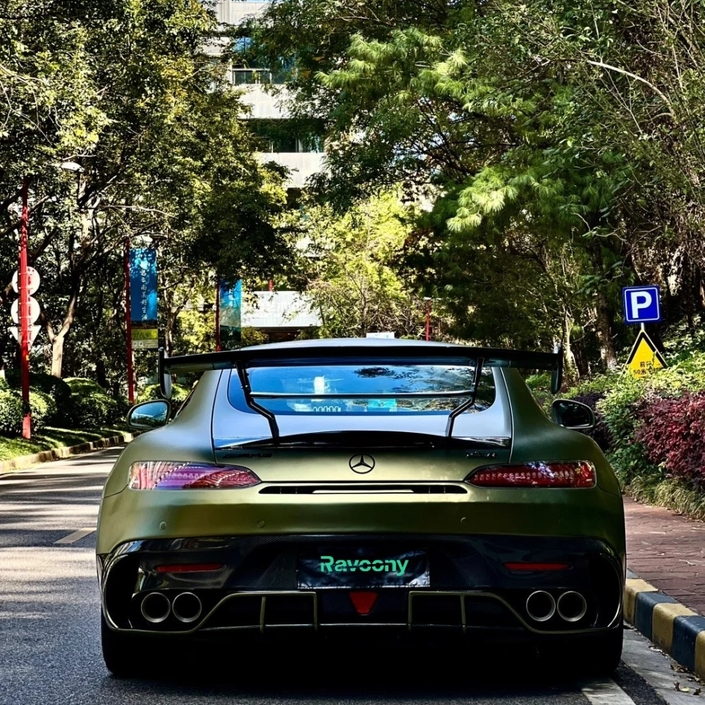 Lightning Green Car Vinyl Wrap, Best Ravoony PET Matte Lightning Green ...