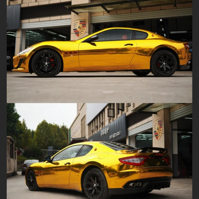 Best Ravoony Yellow Gold Chrome Vinyl Car Wrap - ravoony.com