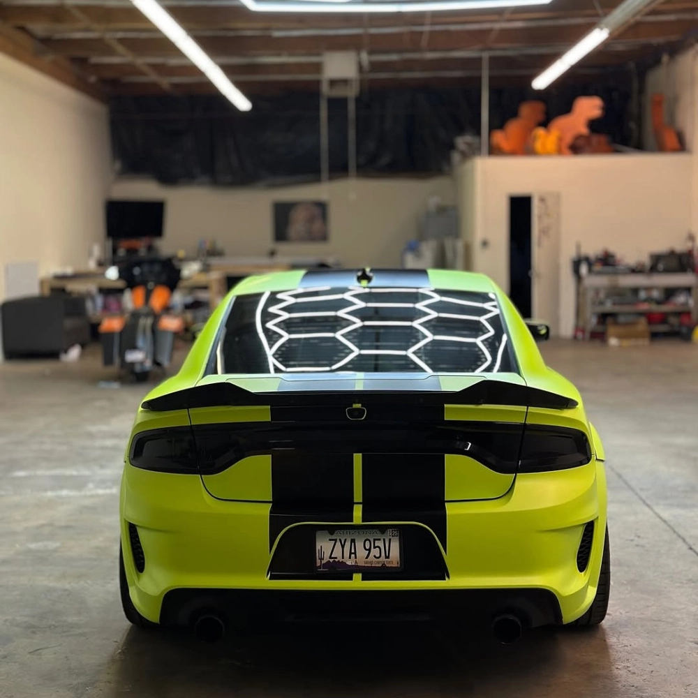 Fluorescence Yellow Car Wrap, Best Ravoony Ultimate Flat Fluorescence ...