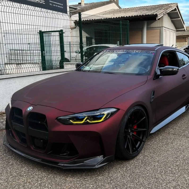 Red Car Wrap,Best Ravoony Plus Ultra-Matte Wine Red Car Wrap- ravoony.com