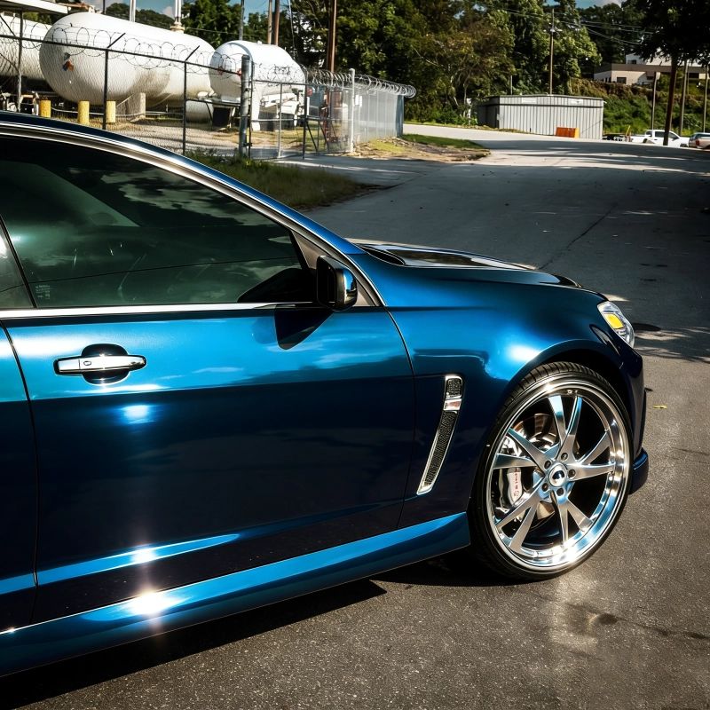 Blue Car Wrap, Best Ravoony Basic Gloss Diamond Black Fantasy Blue Car ...