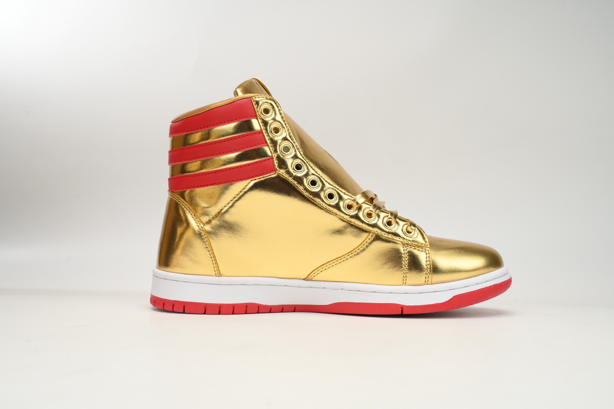 Trump Gold Sneaker | The Never Surrender High-Tops Trump Sneakers ...