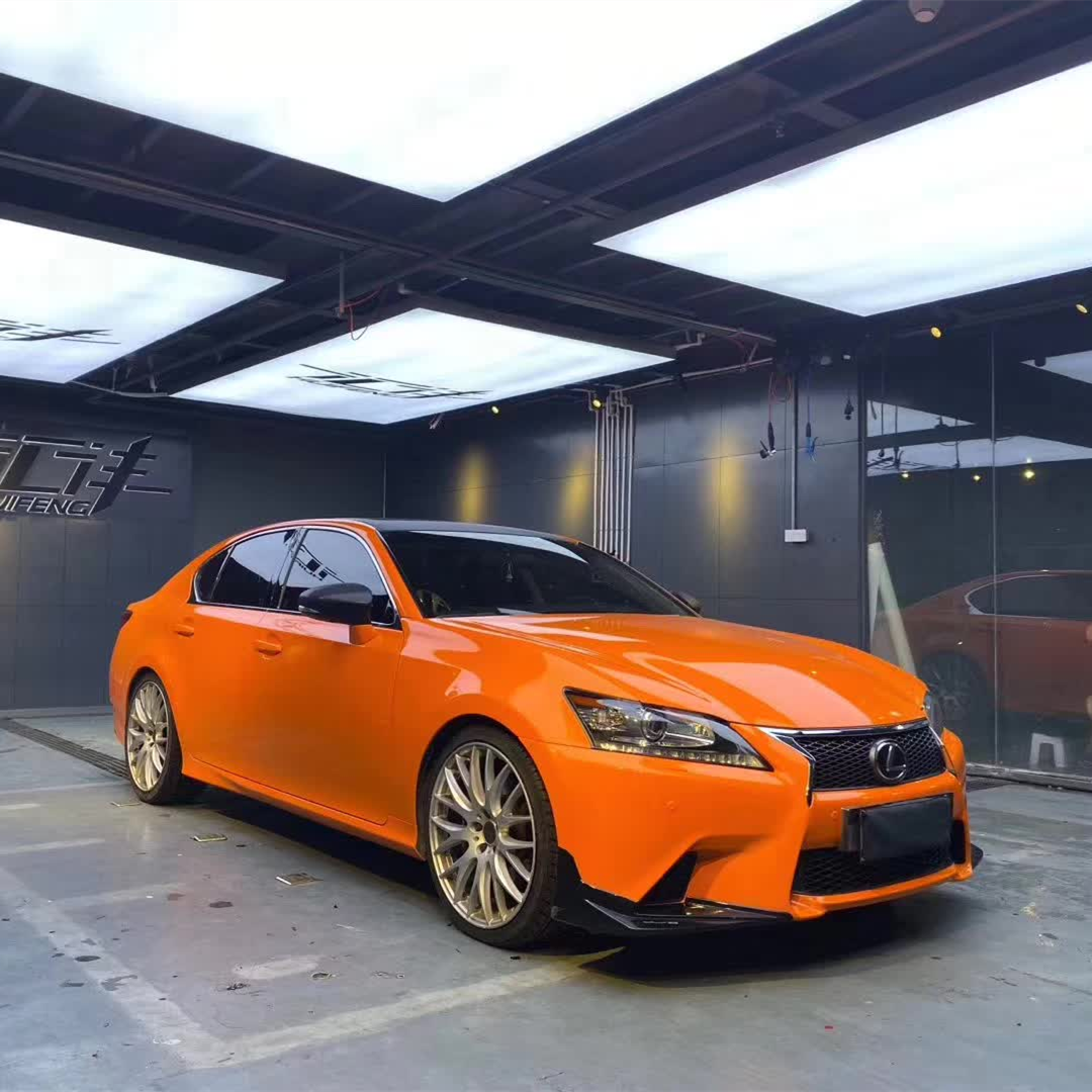 Best Glossy Crystal Orange Vinyl Car Wrap K-7003