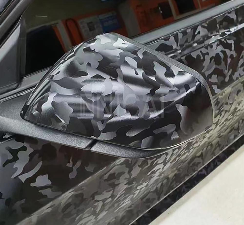 Best 3D Ghost Camouflage Black Vinyl Car Wrap K-9503