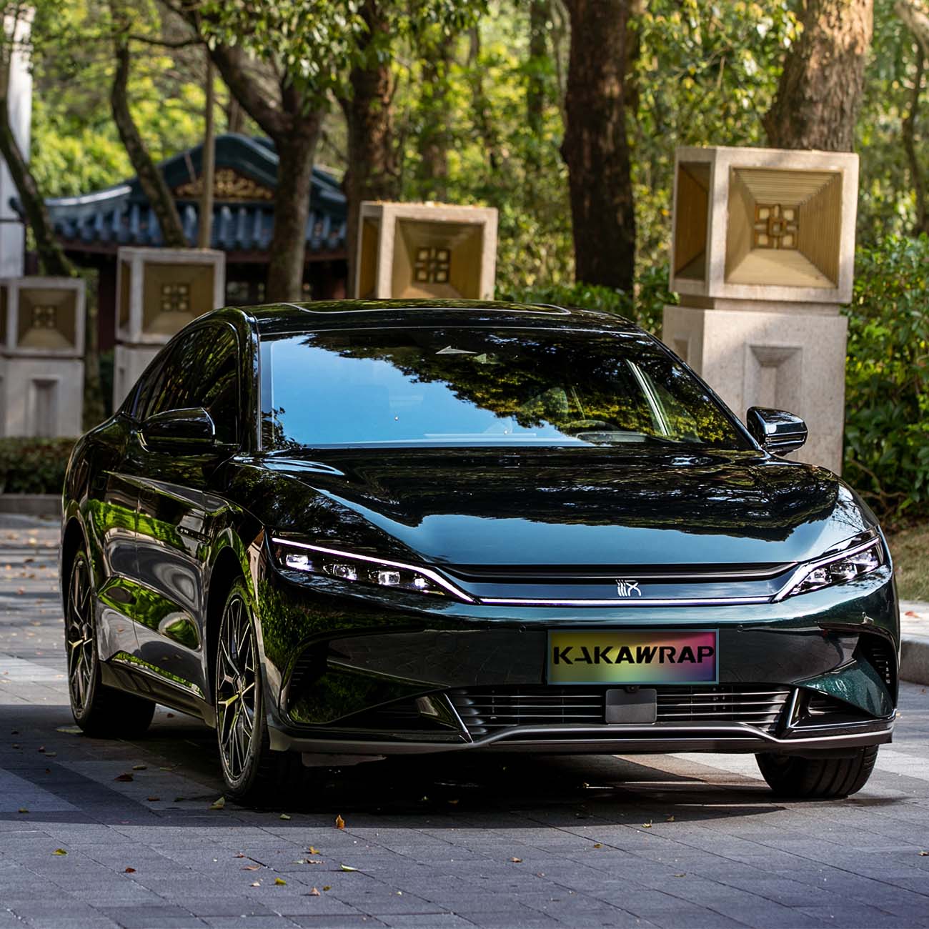 Best Glossy Midnight Green Vinyl Car Wrap K-1102