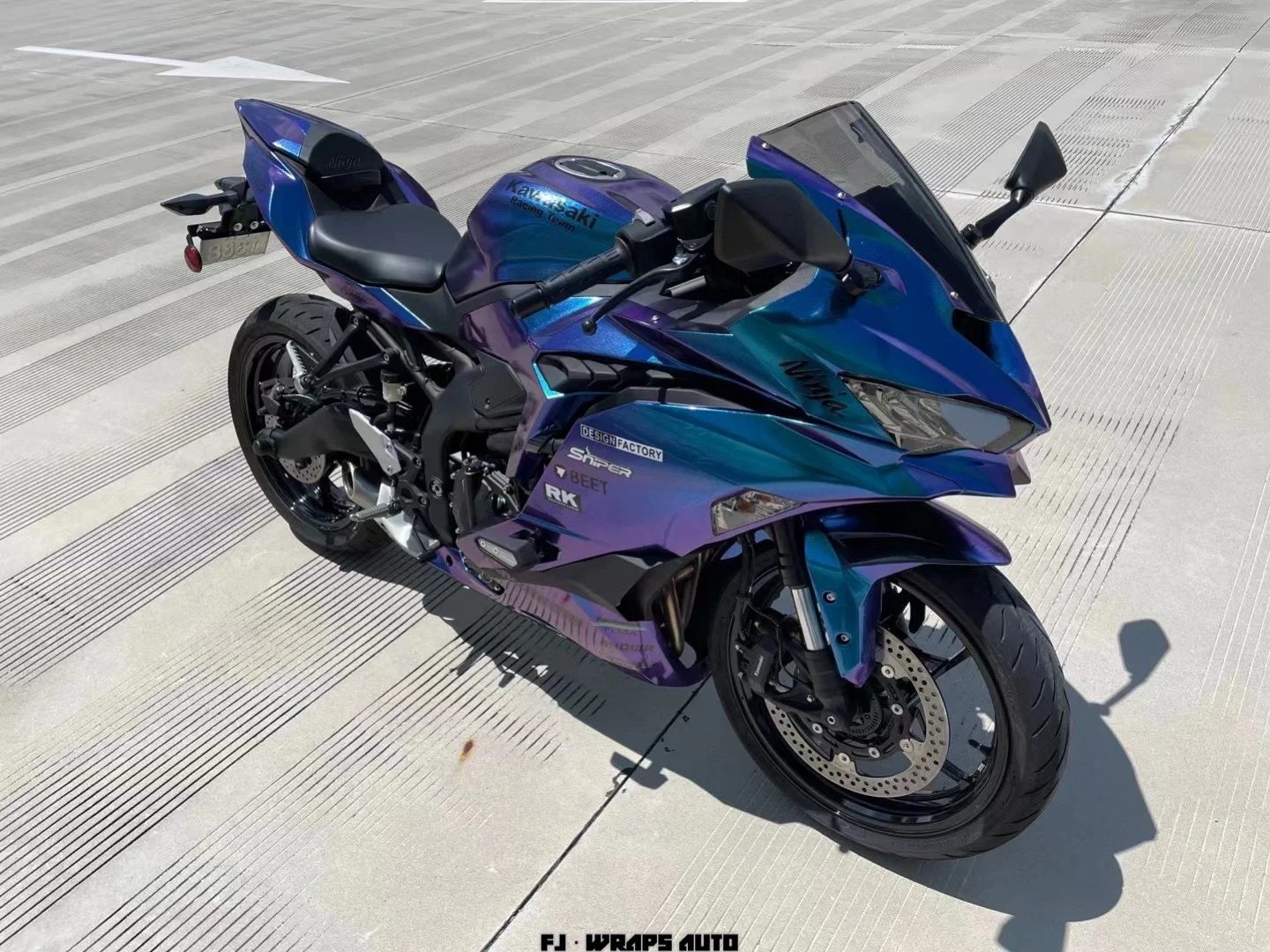 Best Matte Diamond Purple Blue Vinyl Car Wrap K-4015