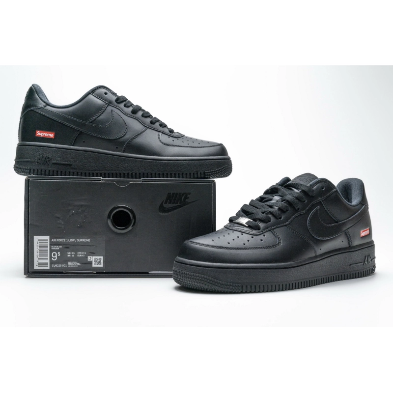 Supreme x Nike Air Force 1 Low Box Logo Black CU9225-001 From Obo Sneaker
