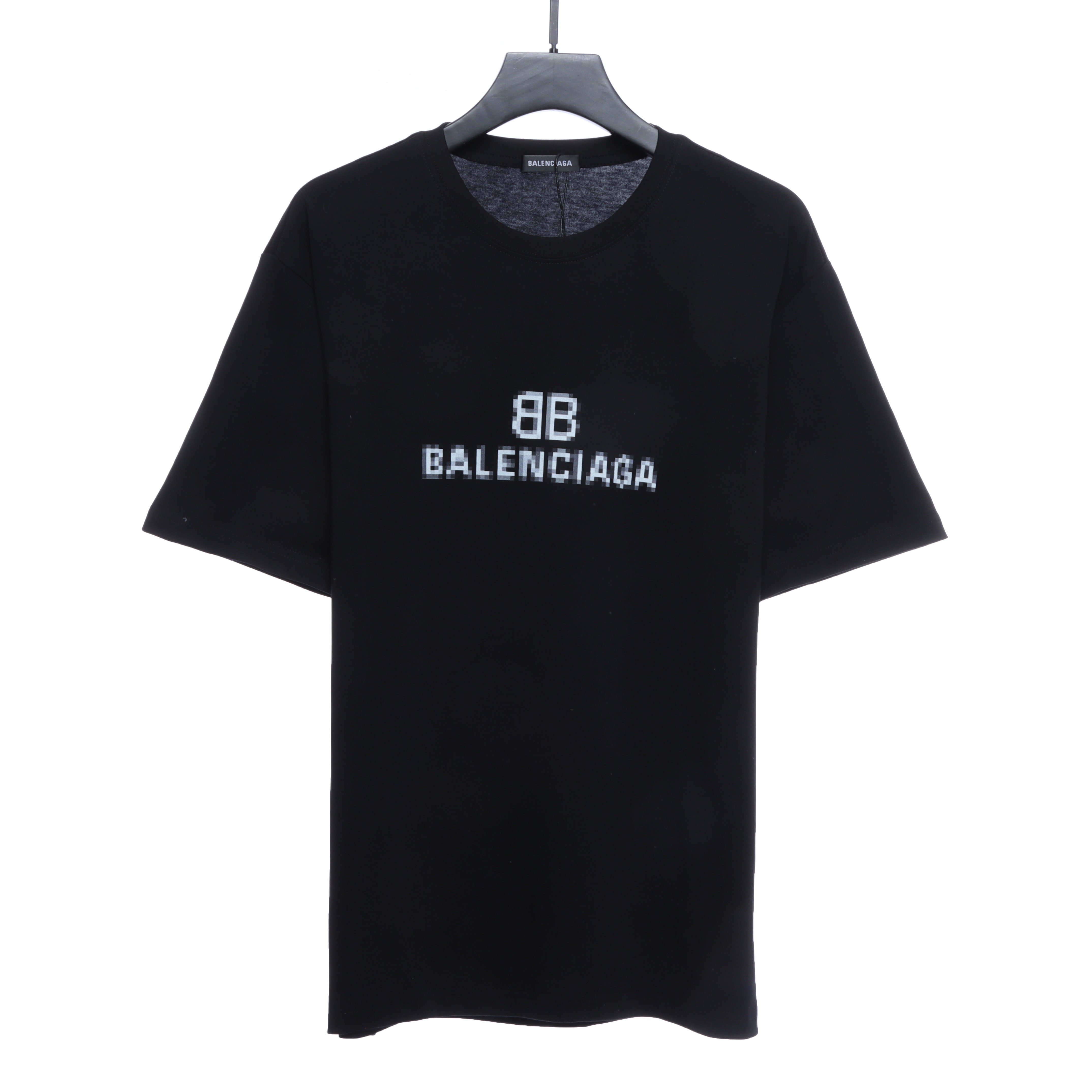 Fake Balenciaga Double B Mosaic Print Short-Sleeve Black From Obo Sneaker Fake Balenciaga Double B Mosaic Print Short-Sleeve Black From Obo Sneaker